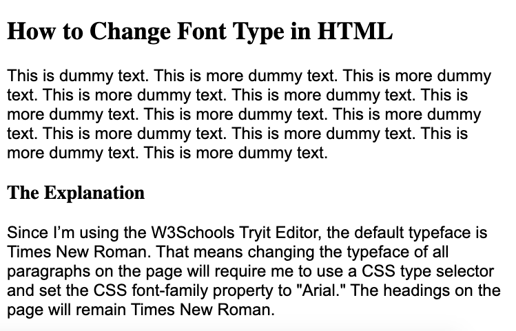 How to Change Font in HTML